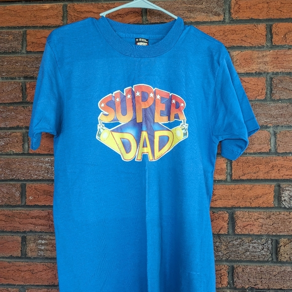 Screen Stars | Shirts | Vintage Single Stitched Super Dad Shirt By Greg ...